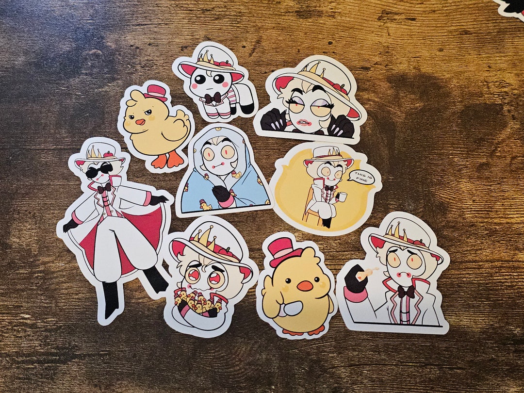Lucifer Meme Sticker Set Hazbin Hotel Vinyl Stickers - Etsy