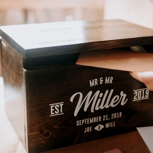 Wood Wedding Card Box - Etsy