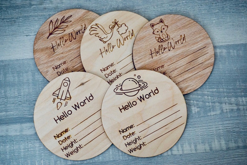 Hello World SVG Bundle Birth Announcement Svg, Baby Stats Sign Svg ...