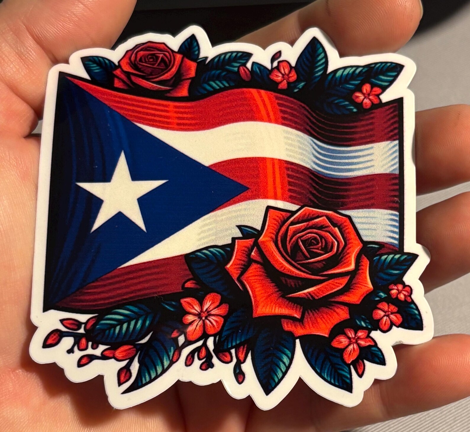 Puerto Rico Glossy Stickers Indoor Stickers Outdoor Stickers Waterproof ...