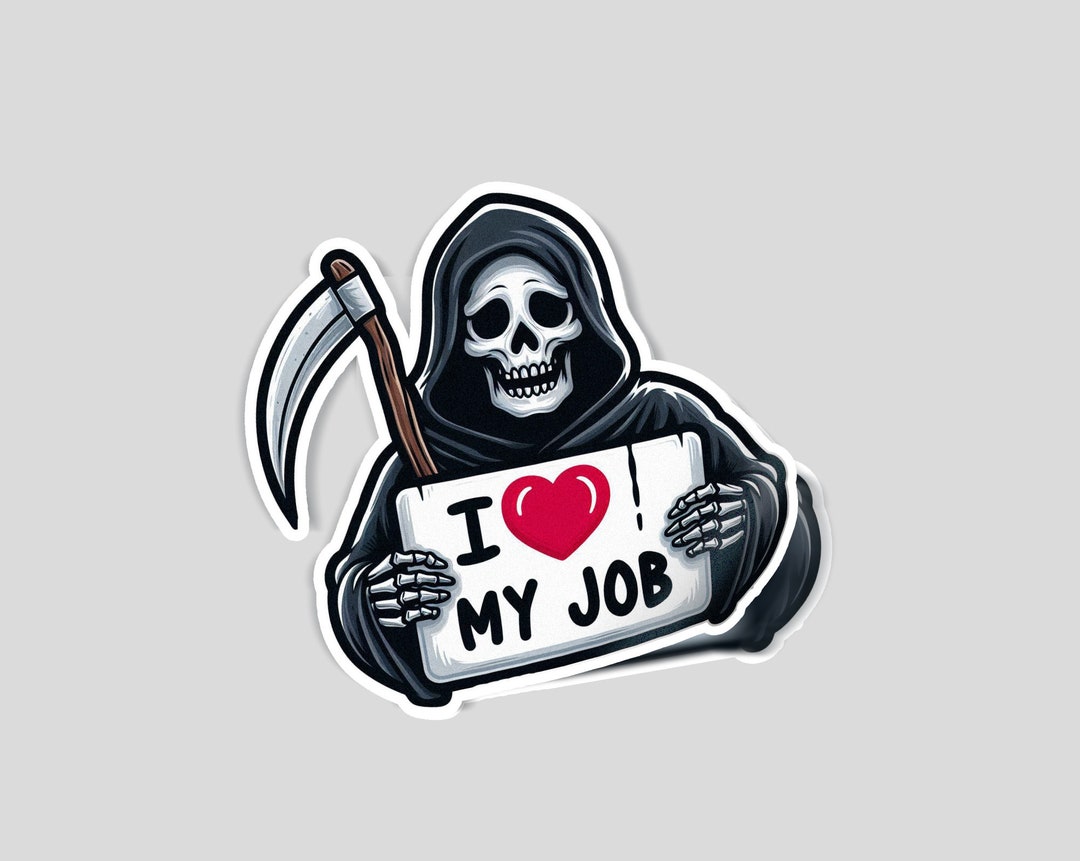 Grim Reaper Glossy Stickers Indoor Stickers Outdoor Stickers Waterproof ...