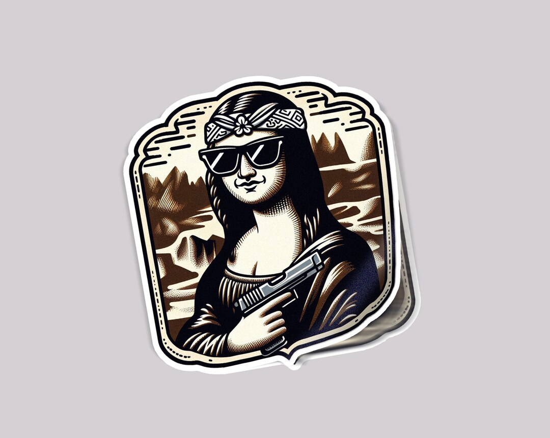 Thug Mona Lisa Traditional Tattoo Stickers |glossy Stickers | Indoor ...