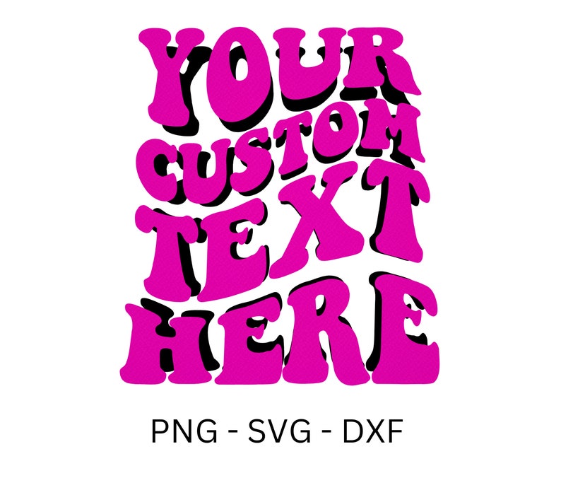 Custom Wavy Text Custom Wavy Letters Wavy SVG Custom Retro Wavy Letters ...