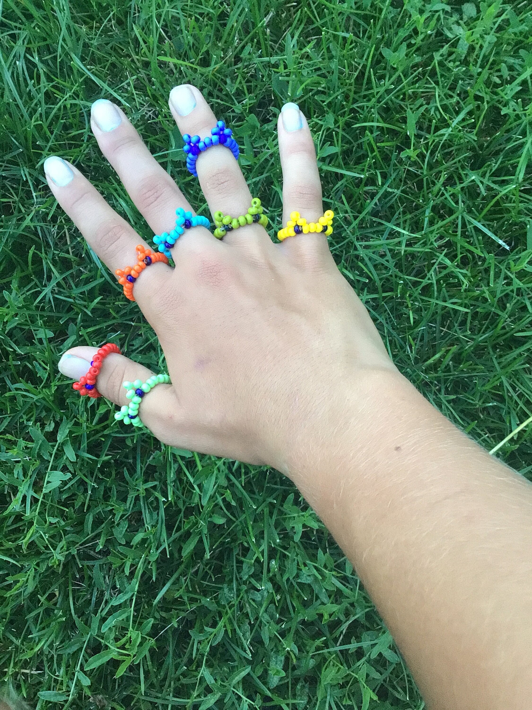 Seed Bead Frog Rings - Etsy
