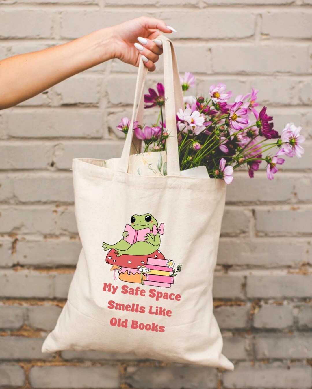 Funny Bookworm Tote Bag, Old Books Lover Gift, Library Canvas Bag ...