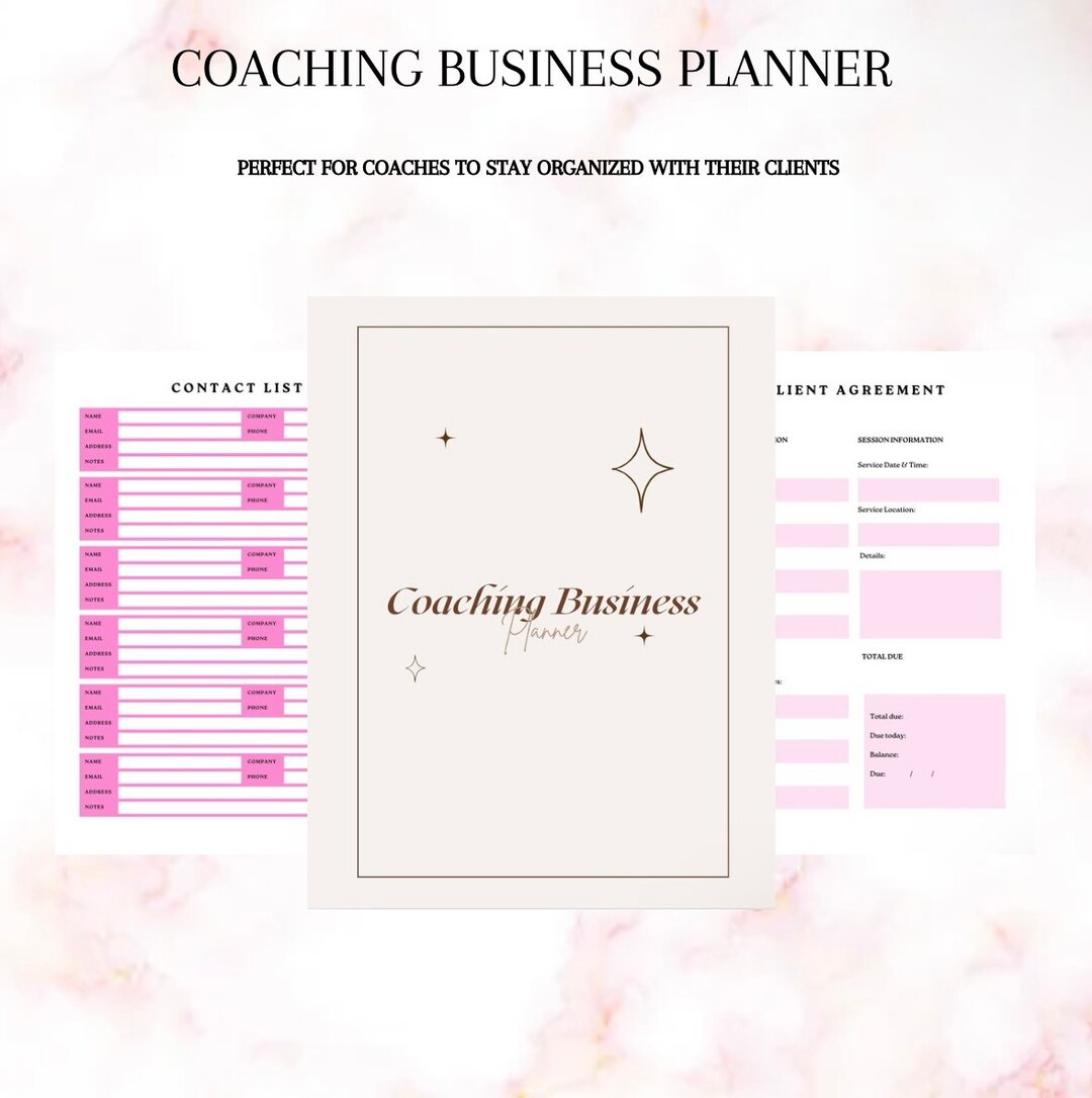 Life Coaching Planner Printable , Coach Template, Instant Access ...