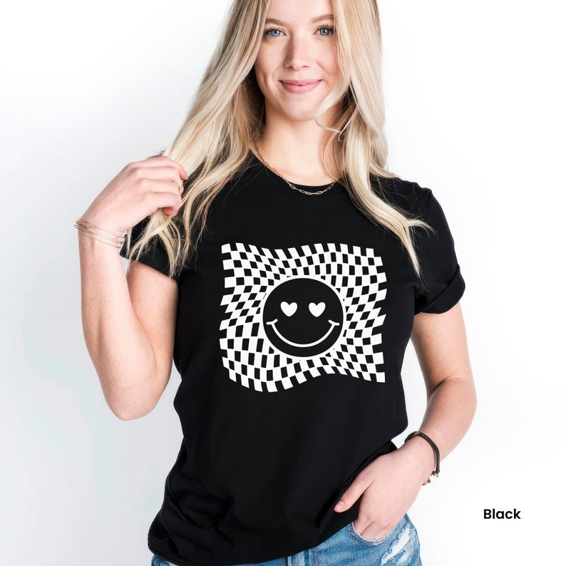 Retro Smiley Faces Checkered SVG for Sublimation PNG Happy Faces for ...