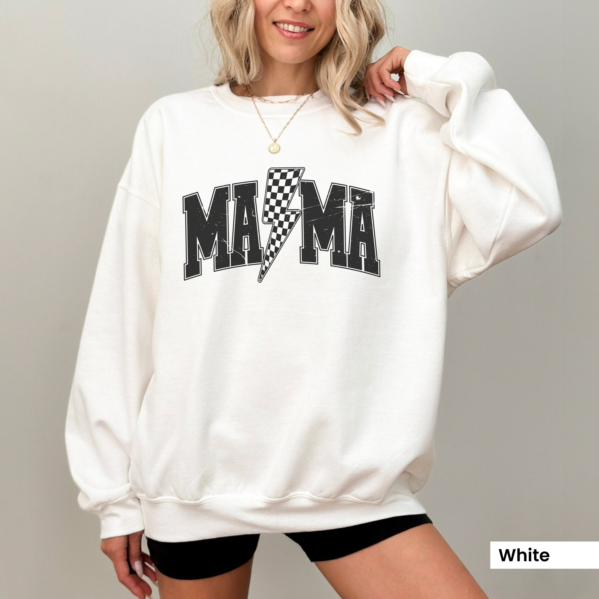 SVG Mama Bold Lighting Checkered PNG Vintage Mom Sublimation Printable ...