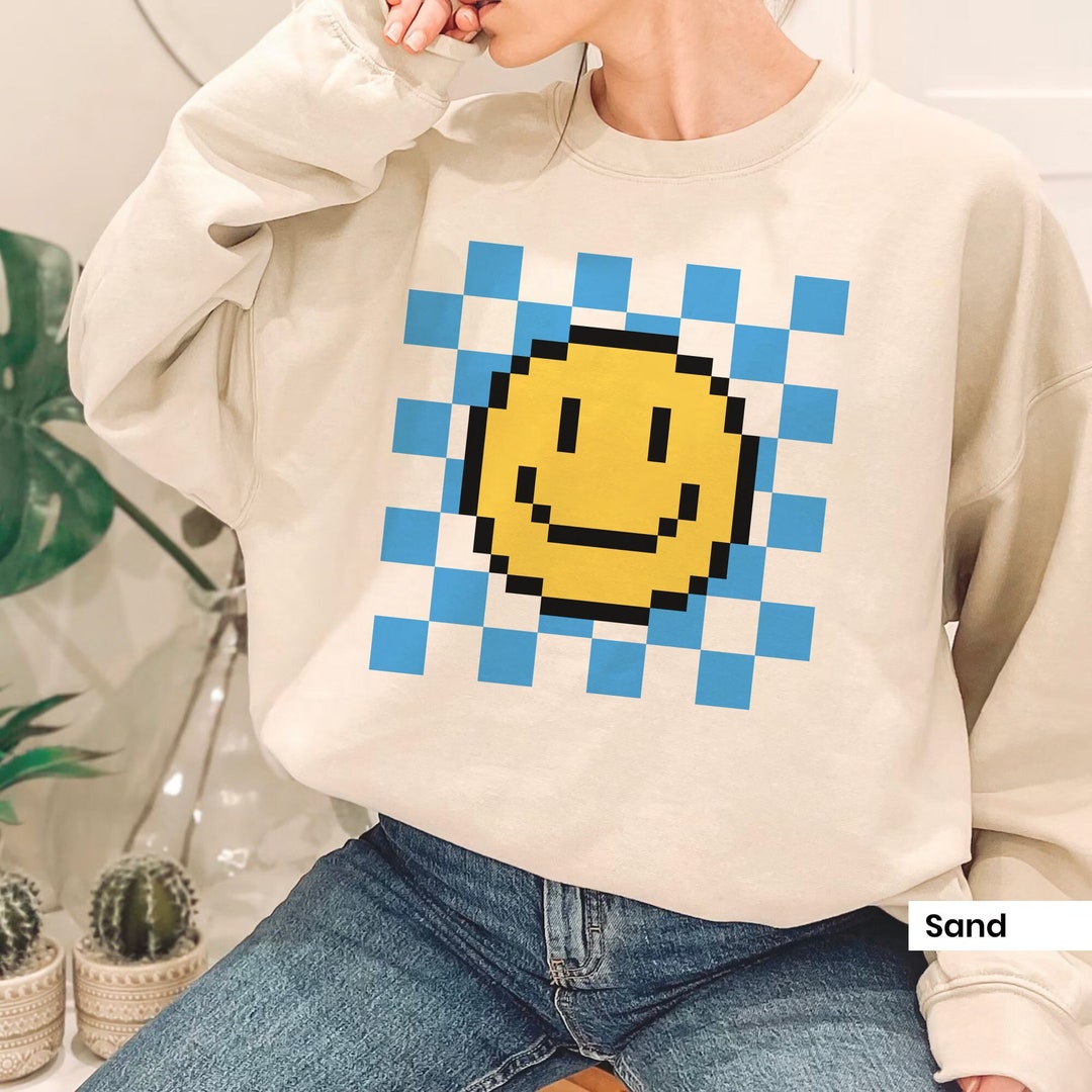 Smiley Face Sweatshirt for Women and Men Unisex Sweater for Her and Him ...