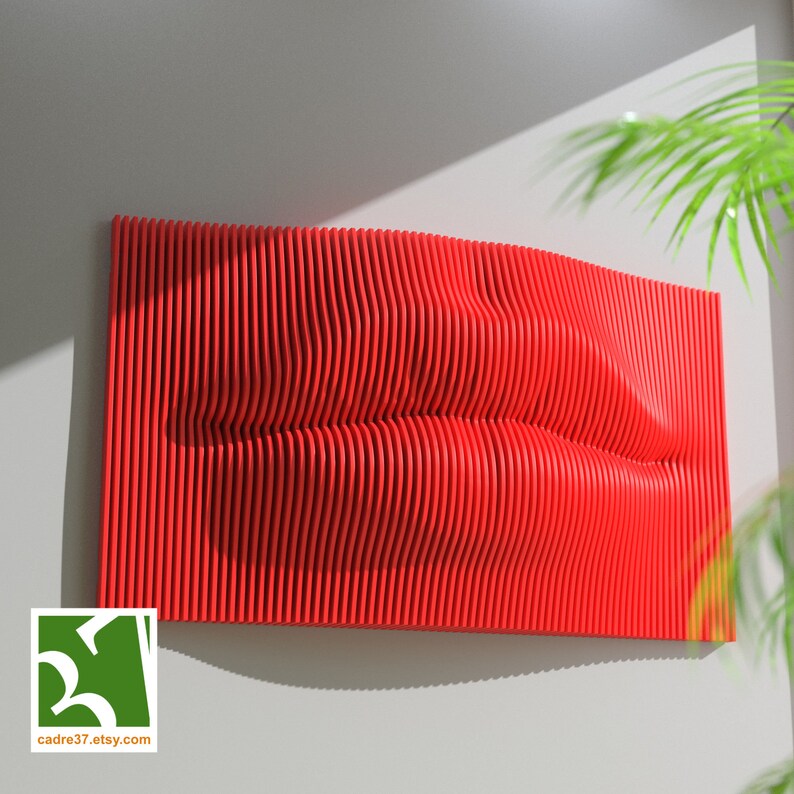 Parametric Wall Art for CNC or Laser, 3D Lips, Optimized Nesting ...
