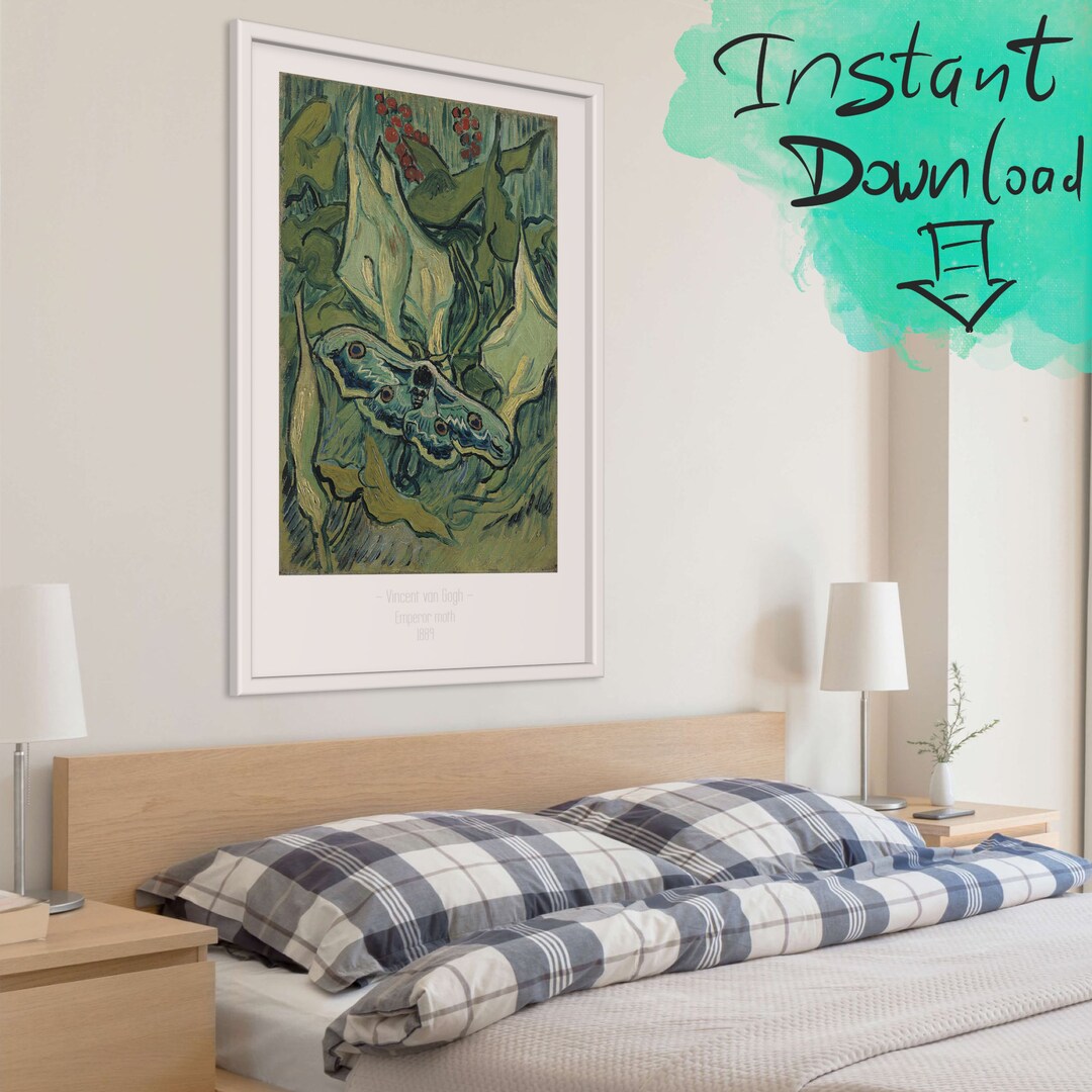 Vincent Van Gogh Emperor Moth Print, Digital Print, Instant Download - Etsy
