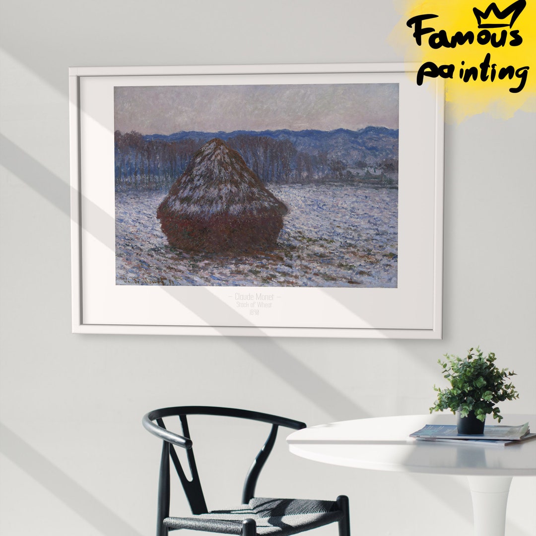 Claude Monet Stack of Wheat Print, High Quality Printable Poster, Gift ...