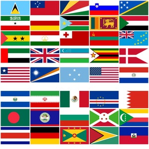 All the National Flags, Set of 206 Flags of Countries, Vector and High ...