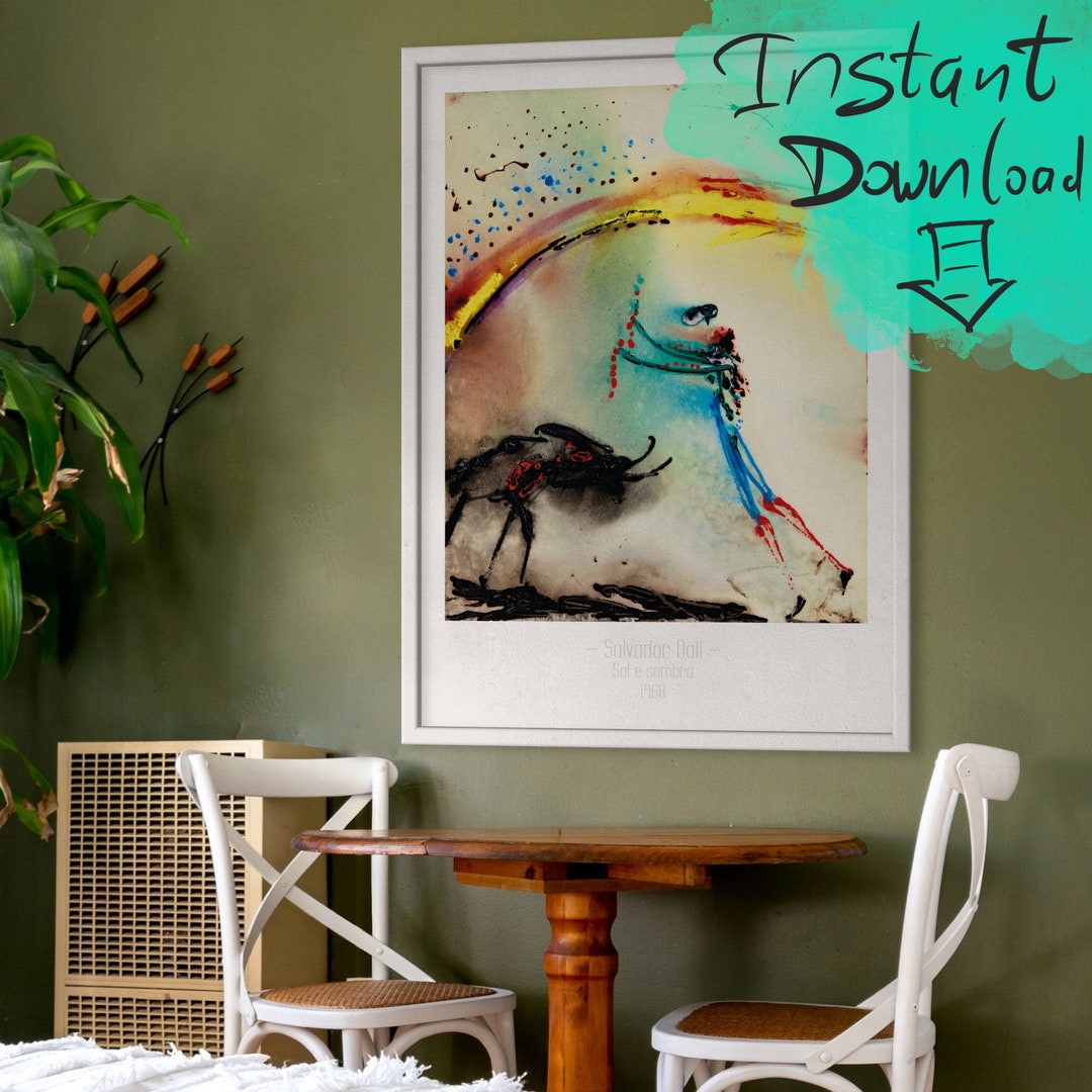 Salvador Dalí Sol E Sombra Wall Art, High Quality Printable Poster ...