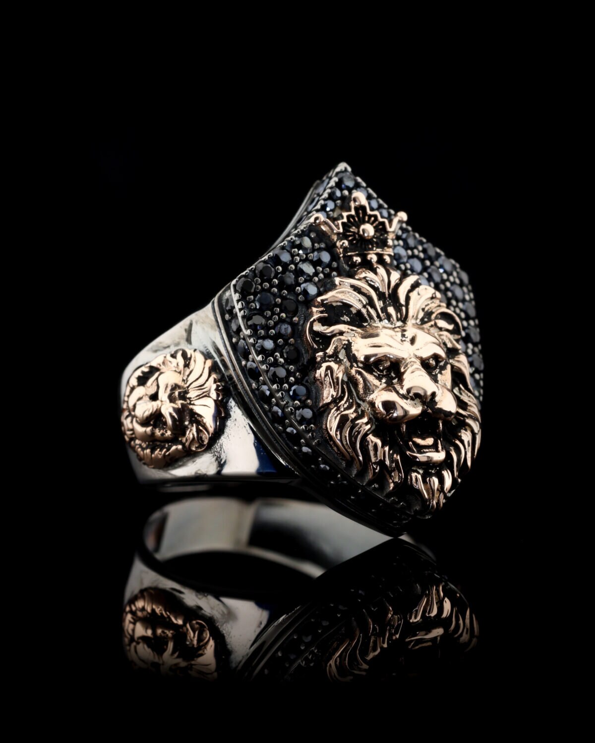 Shield and Lion King Ring 925 Sterling Silver - Etsy