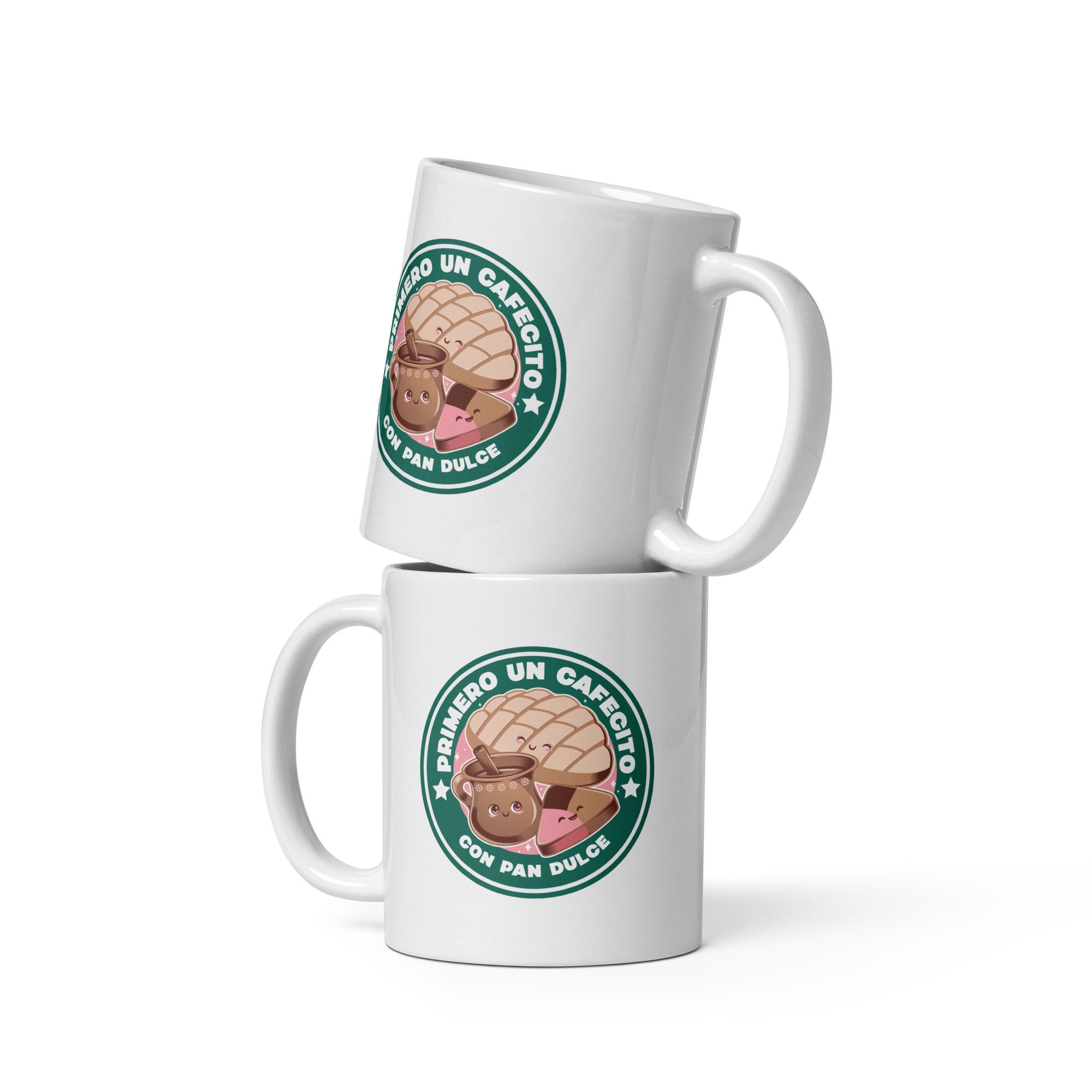 Funny Cute Primero Un Cafecito Con Pan Dulce Glossy White Mug - Etsy
