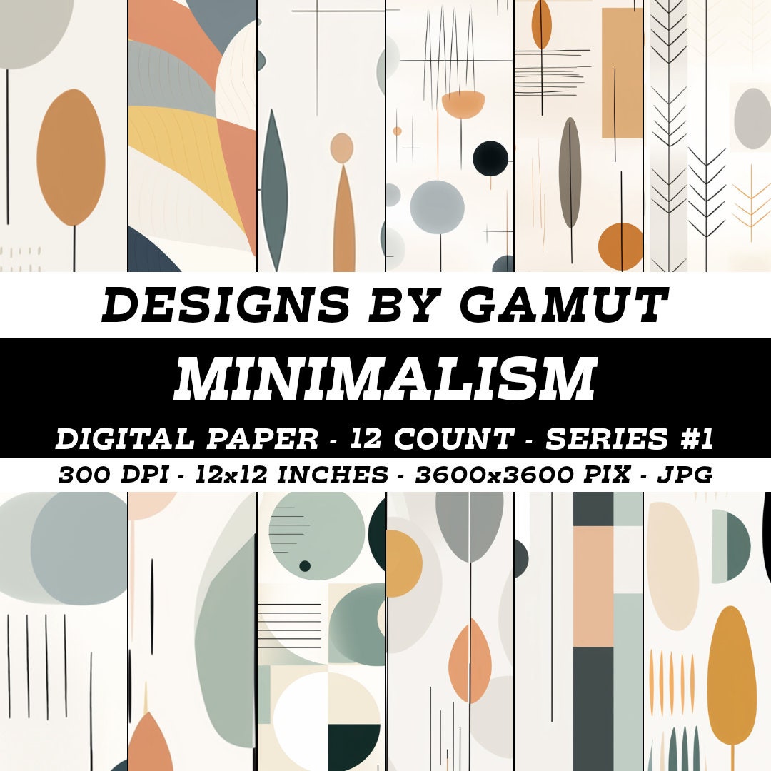 Scandinavian Minimalism, Digital Paper, Seamless Pattern Digital ...