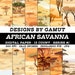 African Savanna Digital Paper, 12x12 Inch Seamless Pattern Digital ...