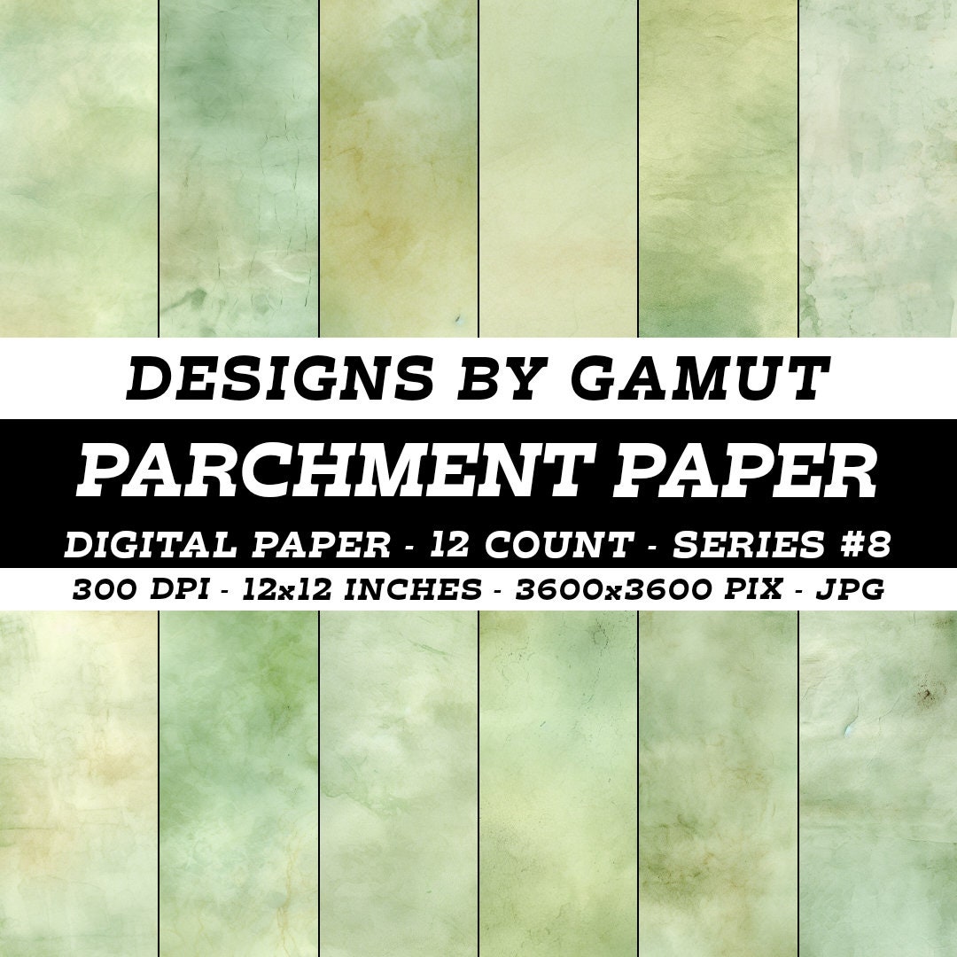 Parchment Paper Green, Digital Paper, 12x12 Seamless Pattern Digital ...