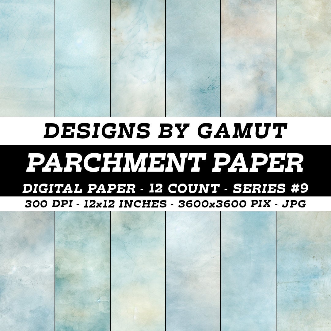 Parchment Paper Blue, Digital Paper, 12x12 Inch Seamless Pattern ...