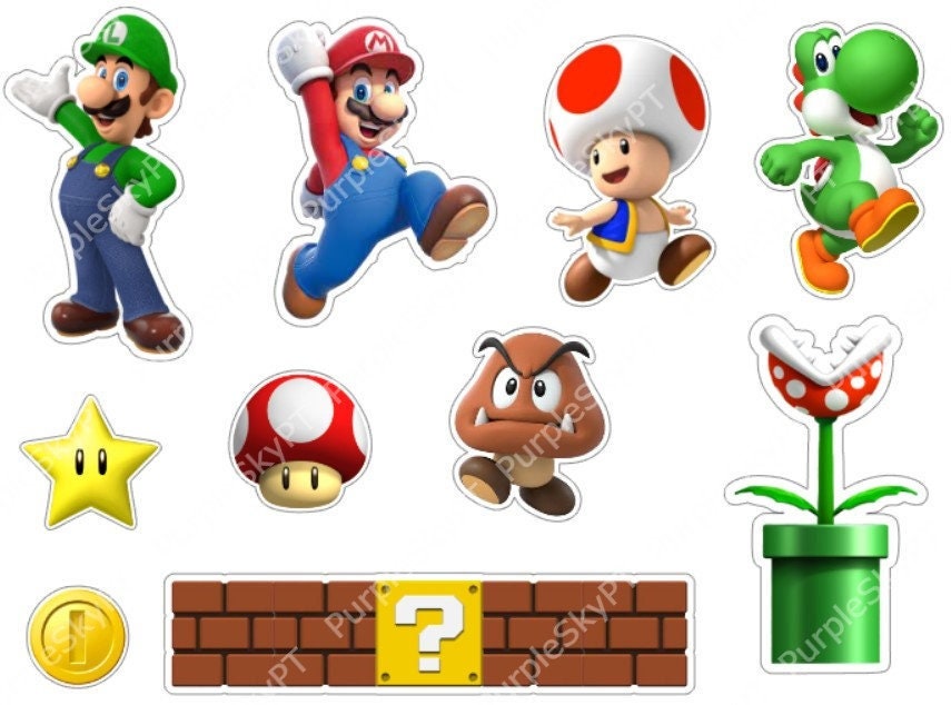 Super Mario Cake Topper File - Etsy