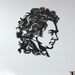 Beethoven Laser Cut Metal Wall Art, Detailed Ludwig Van Beethoven ...
