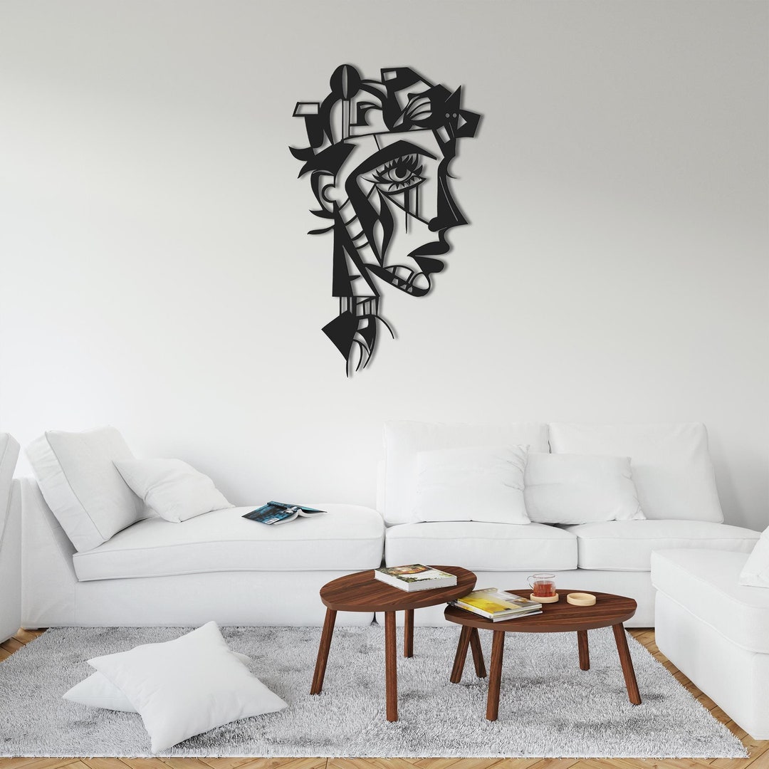 Laser Cut Pablo Picasso Inspired Surreal Women's Face - Unique Cubism ...