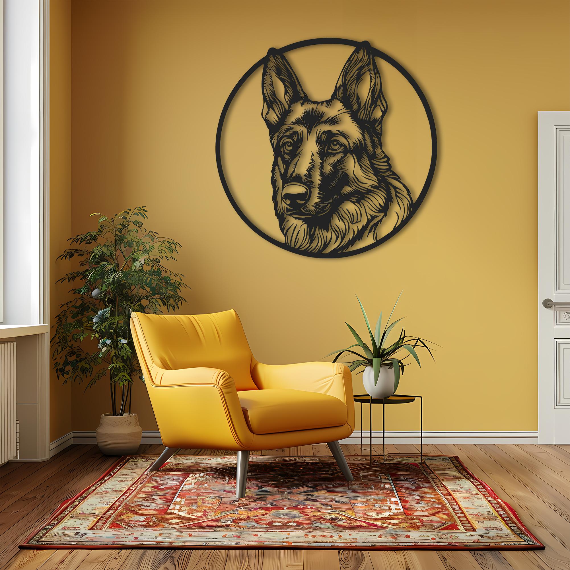 German Shepherd Dog Metal Wall Art, German Shepherd, Unique Home Decor ...
