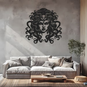 Metal Medusa Wall Art, Greek Mythology Home Decoration, Gothic Room ...