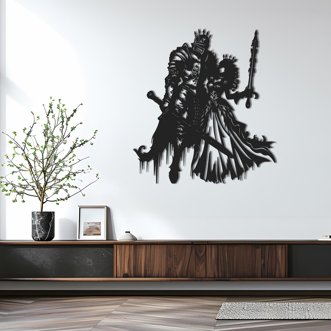 Valor Knight and Beautiful Princess Silhouette, Legendary Hero and ...