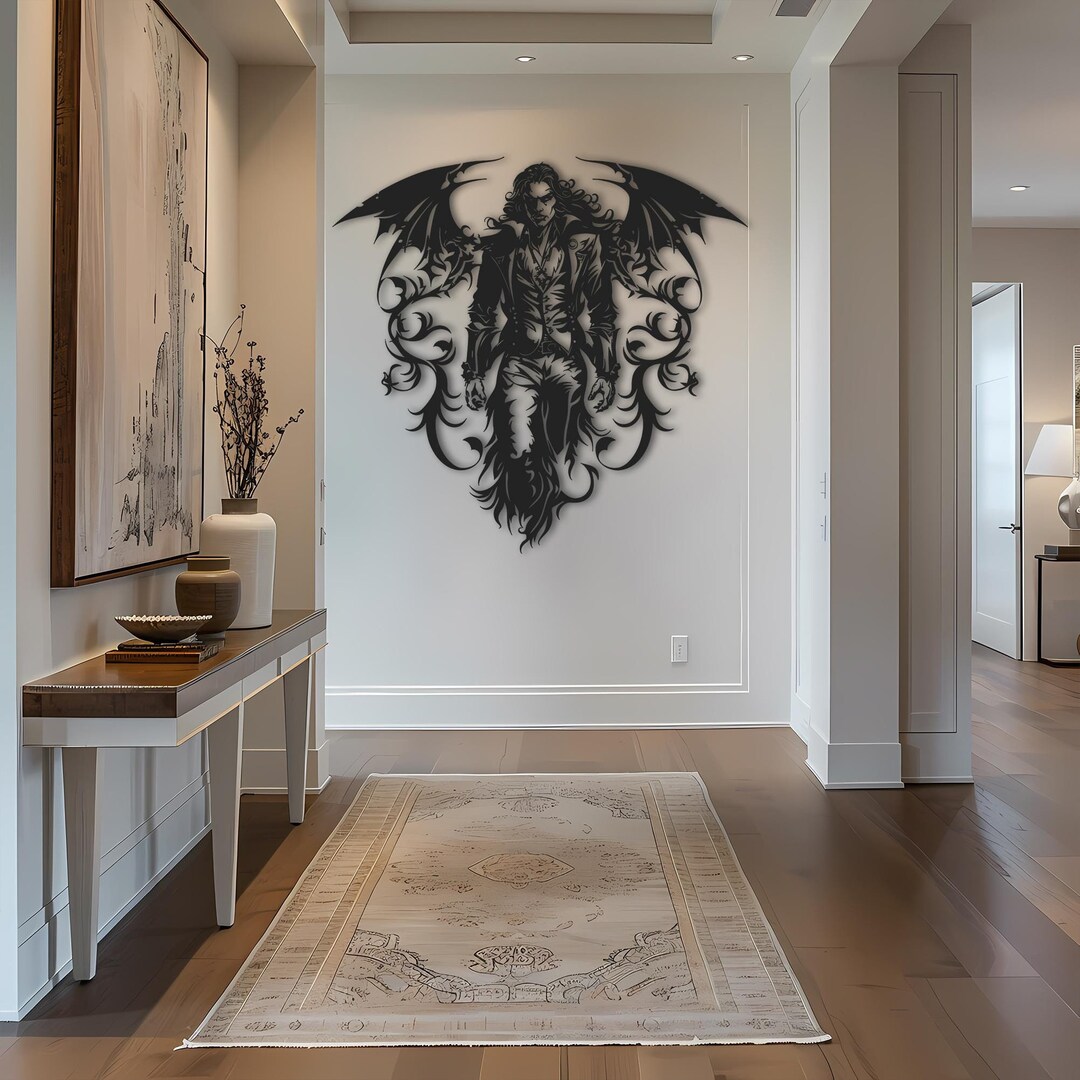 Gothic Vampire Rock Star Silhouette, Gothic Vampire Wall Art, Blood ...