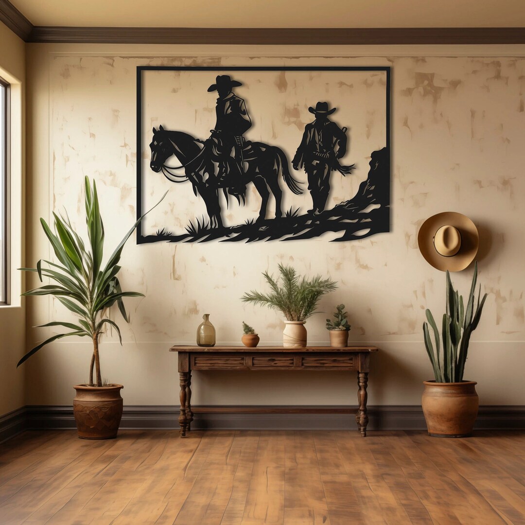 Wild West Cowboy Silhouette, Western Enthusiasts, Wild West Cowboy on ...