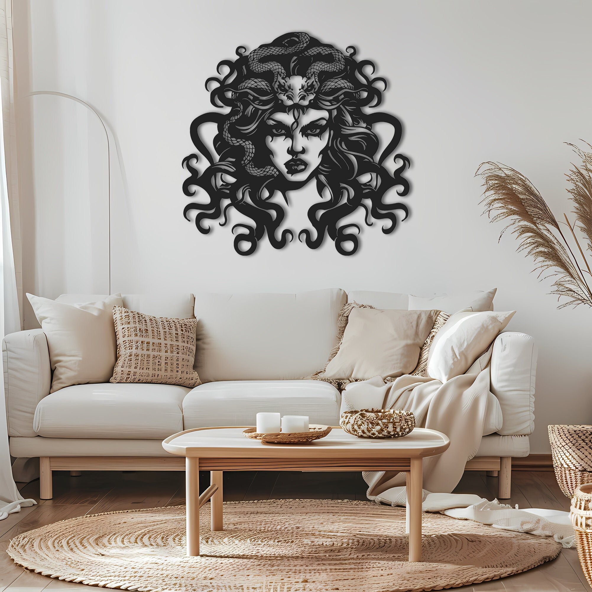Metal Medusa Wall Art, Greek Mythology Home Decoration, Gothic Room ...