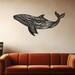 Whale Metal Wall Art, Metal Whale Sculpture, Blue Whale Metal Wall Art ...
