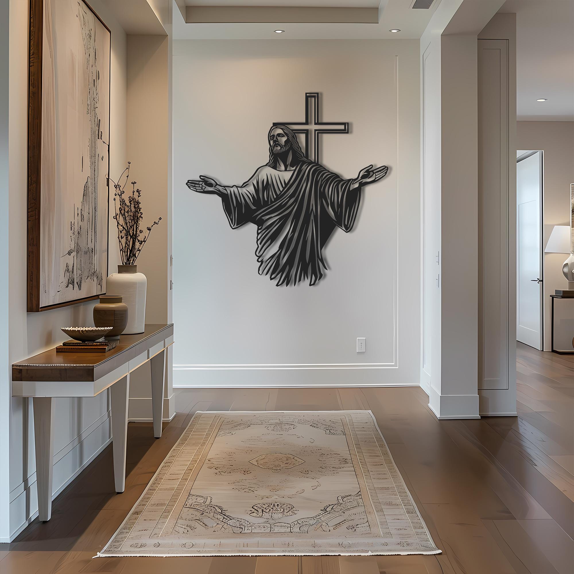 Jesus Metal Wall Art, Christian Wall Decor, Jesus Wall Decor, Detailed ...