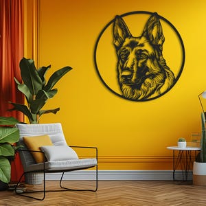 German Shepherd Dog Metal Wall Art, German Shepherd, Unique Home Decor ...