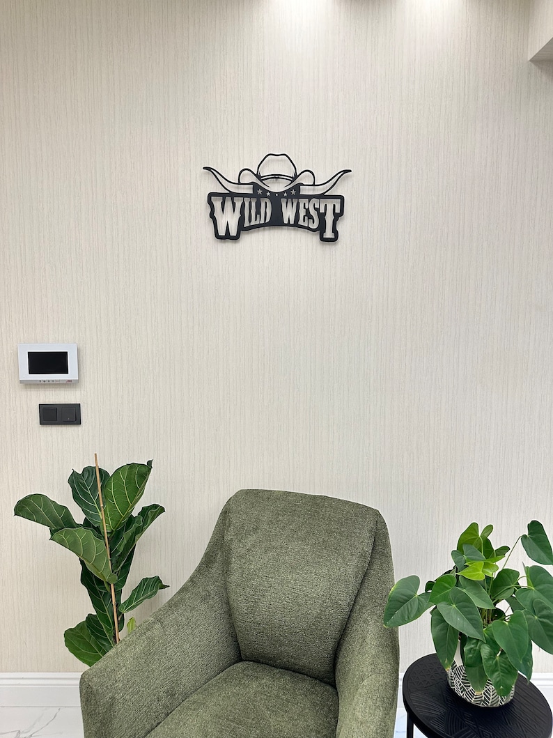 Wild West Sign, Metal Wall Art, Wild West Wall Decor, Metal Artwork ...