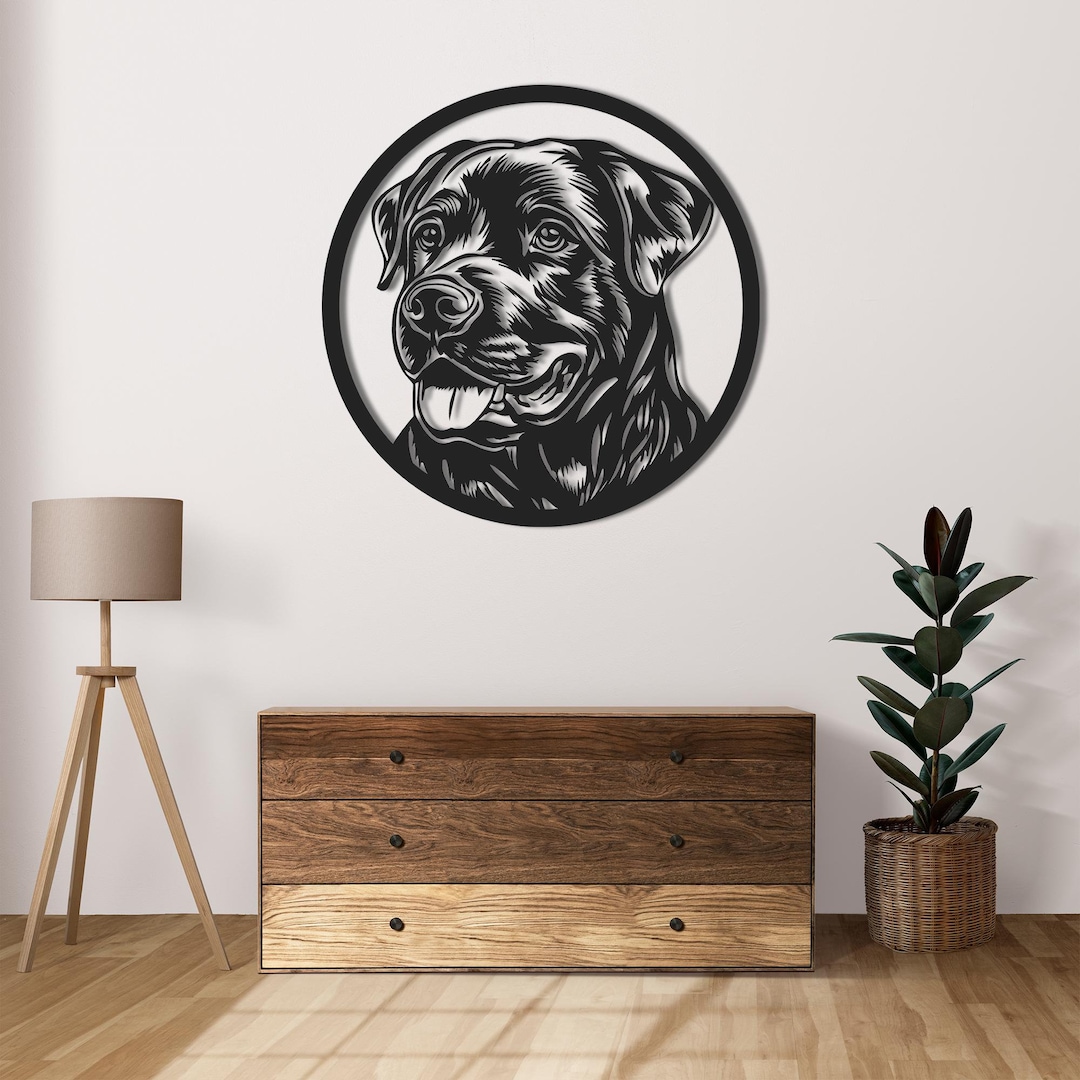 Rottweiler Metal Wall Art, Dog Memorial Gift, Rottweiler Wall Decor ...