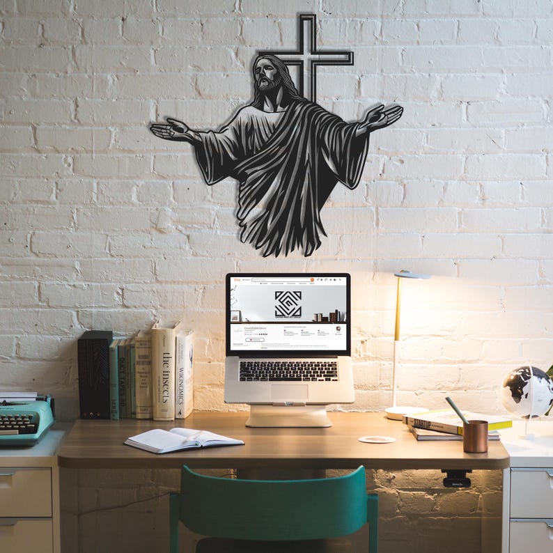Jesus Metal Wall Art, Christian Wall Decor, Jesus Wall Decor, Detailed ...