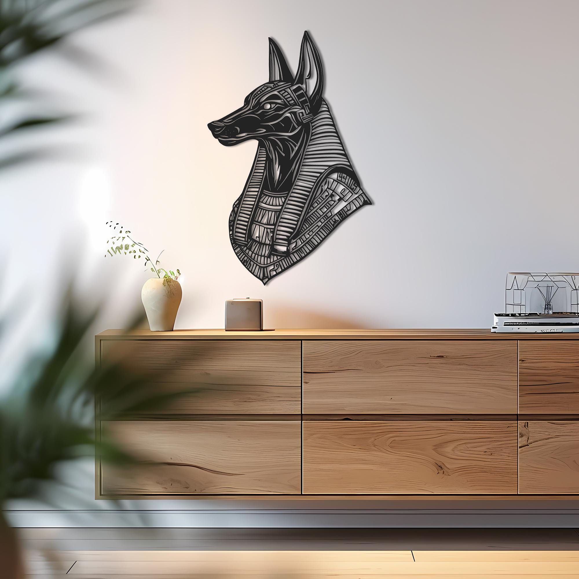 Anubis Metal Wall Art, Anubis Art, Mythological Wall Art, Egyptian ...