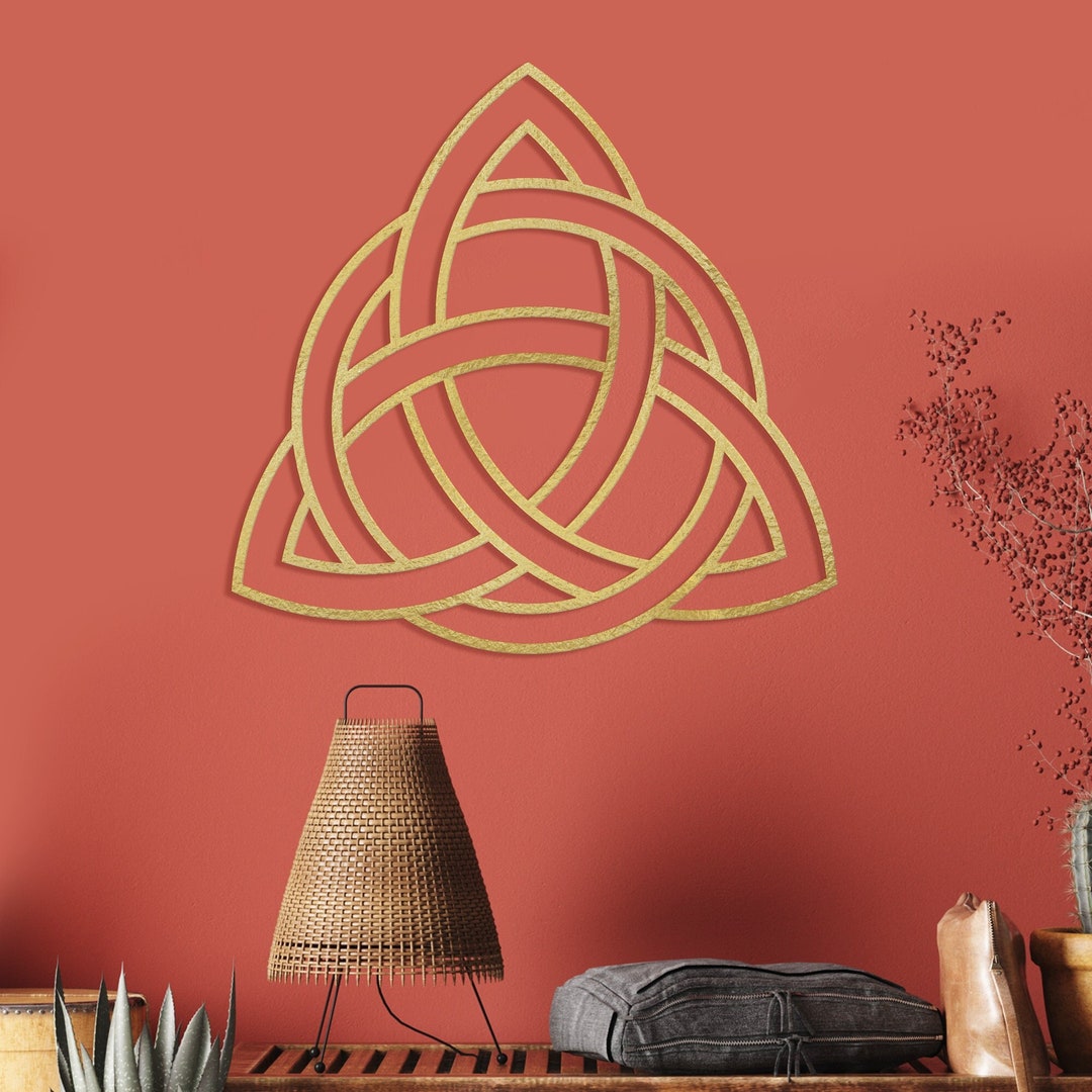 Endless Symbol Decor, Celtic Knot Wall Decor, Triquetra Wall Art ...