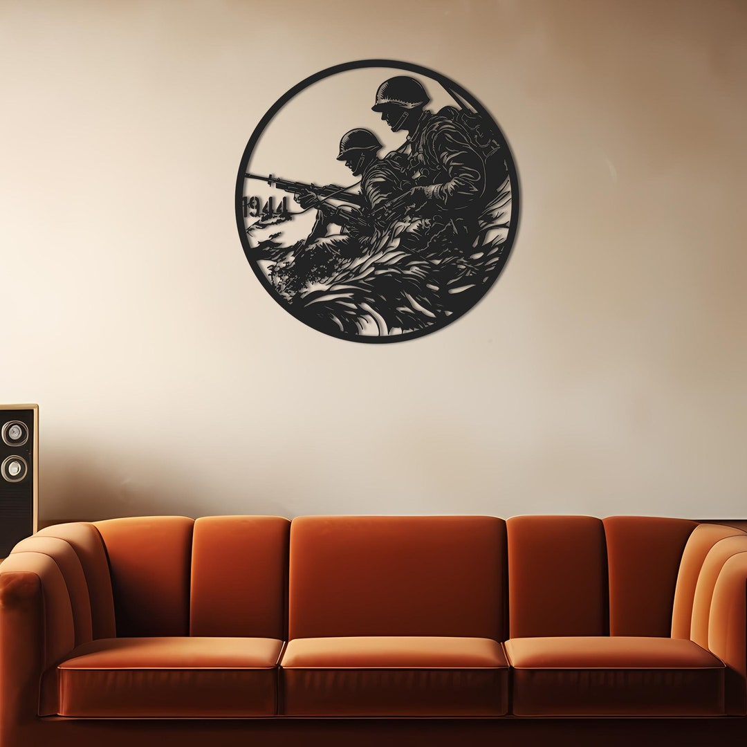 Detailed Silhouette American Soldiers, Normandy 1944, WWII ...