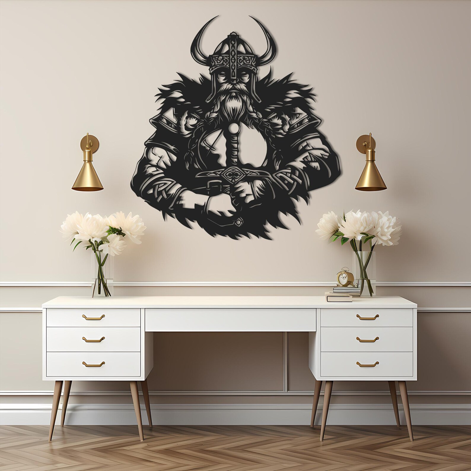 Fierce Viking Warrior Metal Wall Art, Viking Warrior Metal Wall Art ...