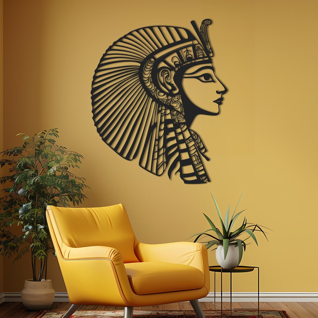 Detailed Ancient Egyptian Goddess Silhouette, Unique Home Decor ...