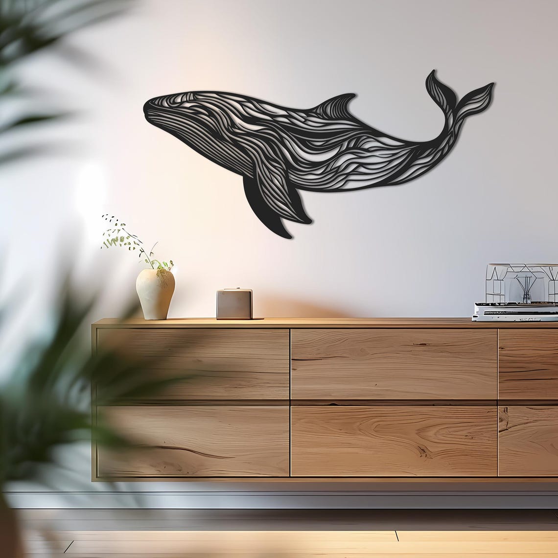 Whale Metal Wall Art, Metal Whale Sculpture, Blue Whale Metal Wall Art ...
