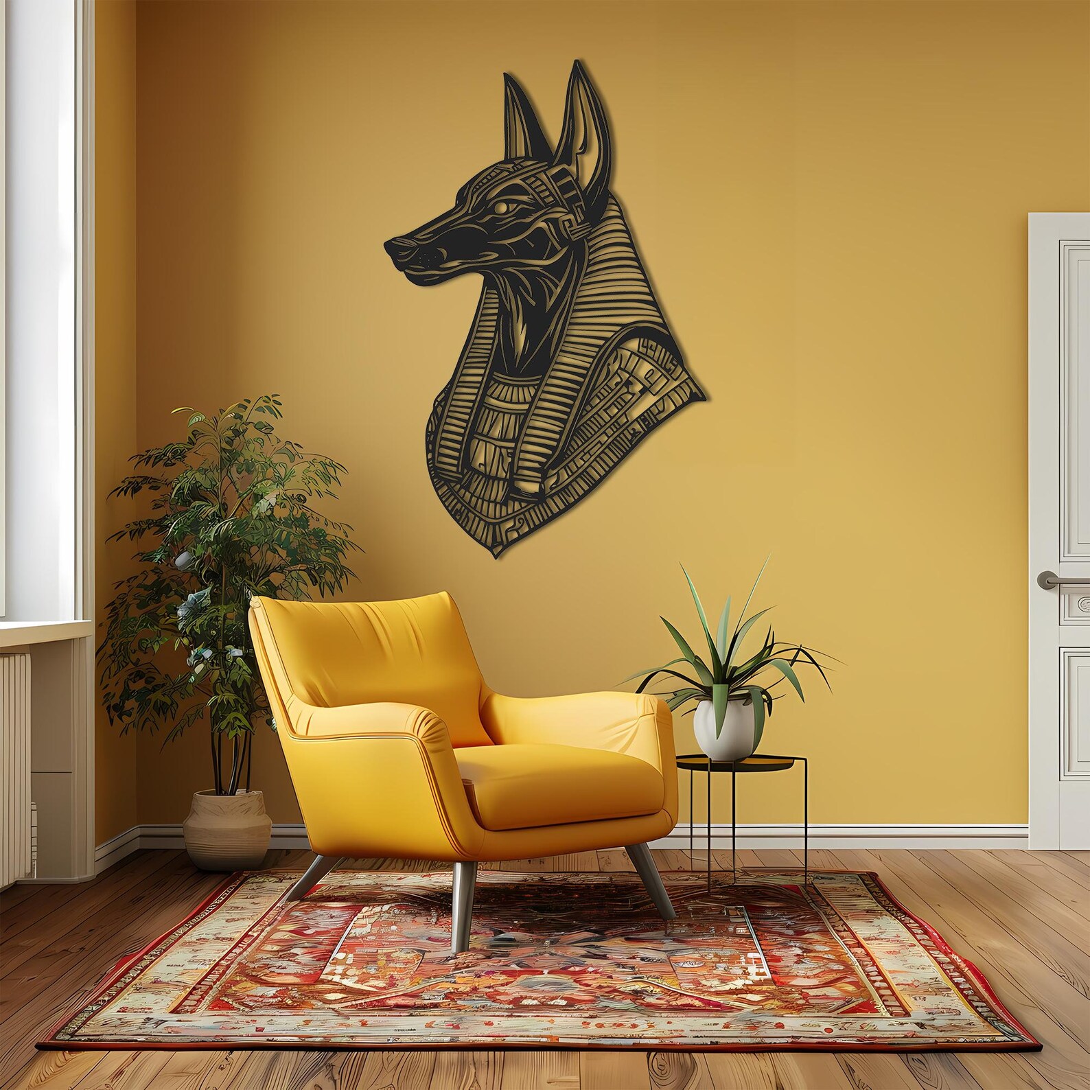 Anubis Metal Wall Art, Anubis Art, Mythological Wall Art, Egyptian ...