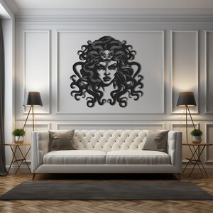 Metal Medusa Wall Art, Greek Mythology Home Decoration, Gothic Room ...