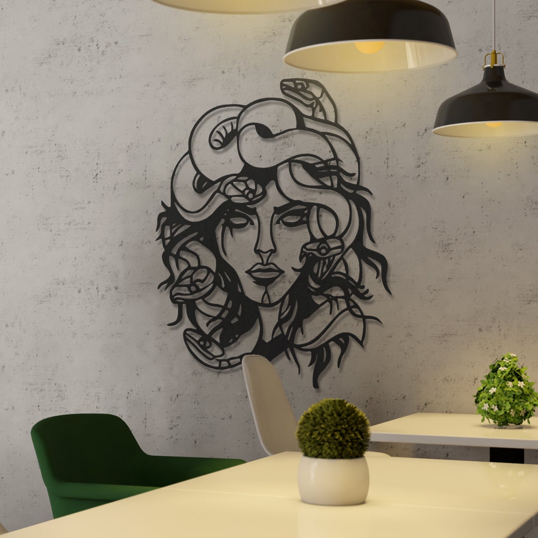 Medusa Metal Wall Decor, Greek Mythology Wall Art, Housewarming Gift ...