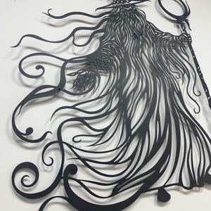 Wizard Wall Decor, Powerful Wizard Silhouette Laser Cut, Detailed ...