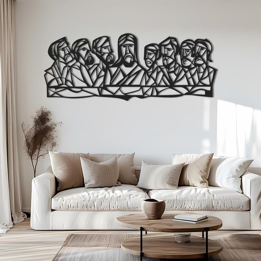 Surreal Last Supper Metal Wall Art | Laser Cut Design | Modern Home ...